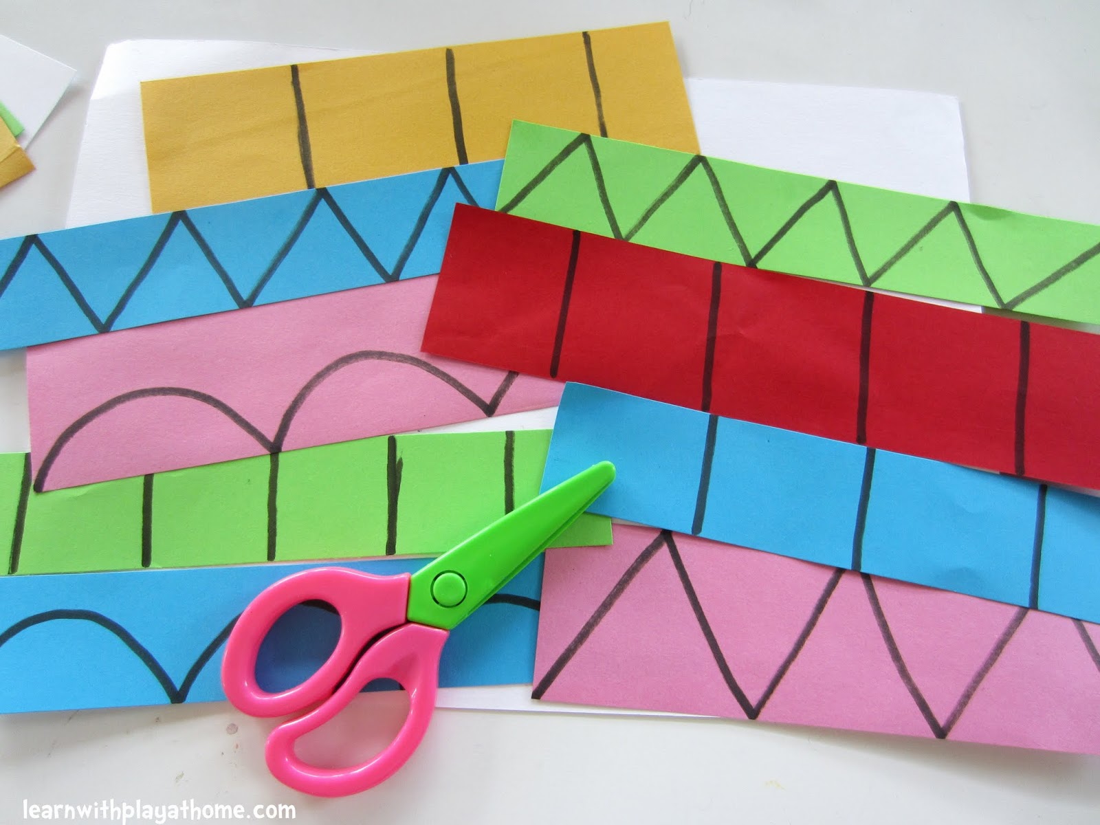 Learn with Play at Home: Cutting Practice & Learning Shapes