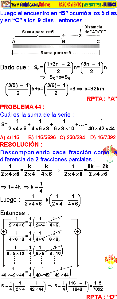 SERIES Y SUMATORIAS PROBLEMAS RESUELTOS OPERADOR SIGMA DE RAZONAMIENTO ...