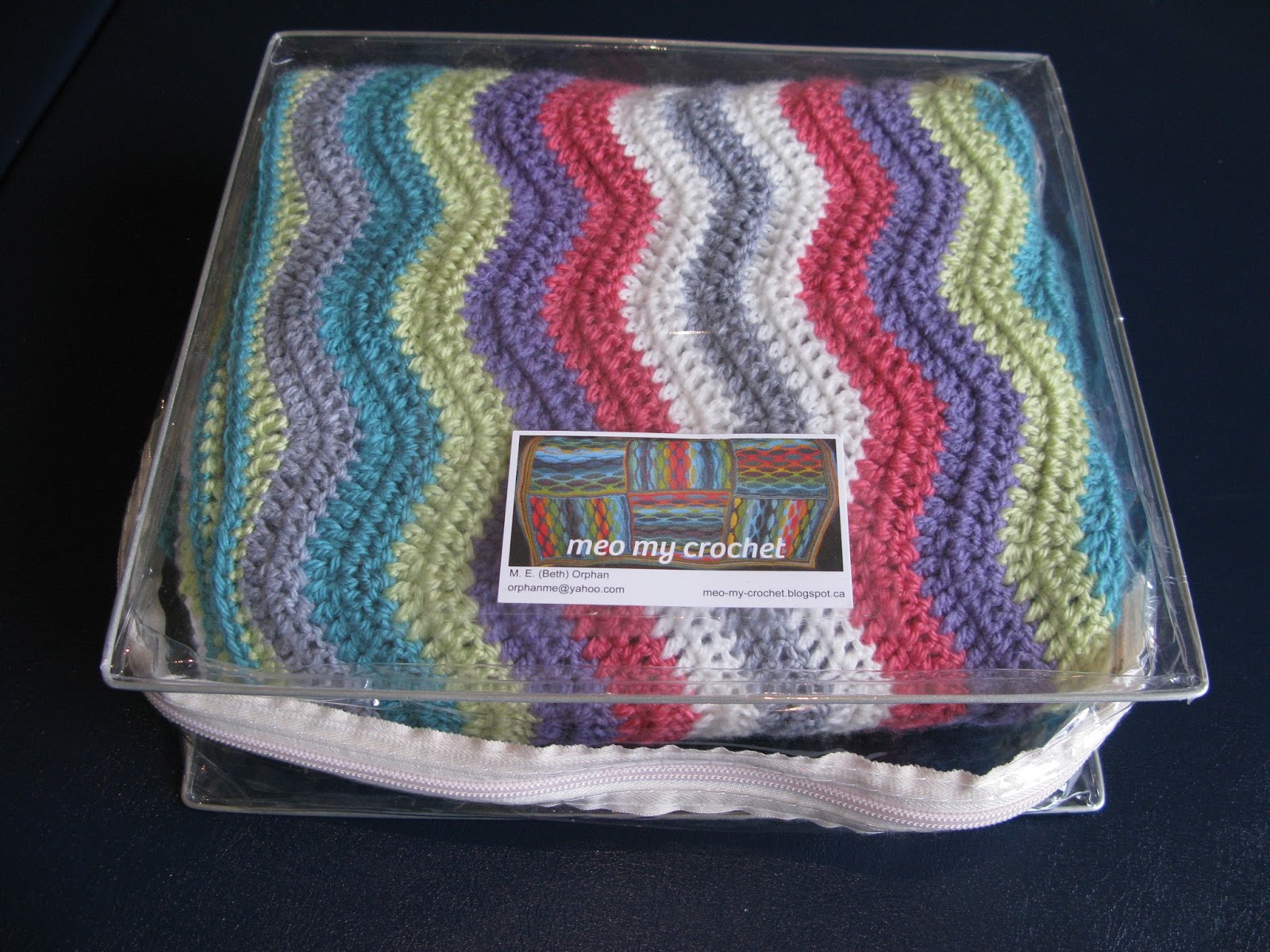 meo my crochet: Rainbow Cloud Ripple Stripe Blanket