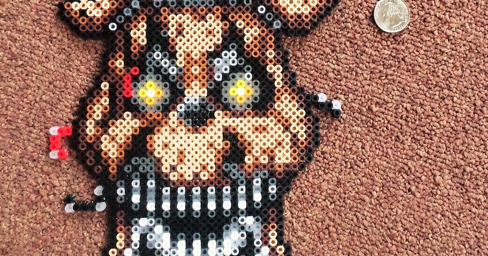 Long Black Fingers : Friday Night At Freddy's Nightmare Freddy Perler Bead