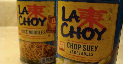 Monk Island: La Choy Chop Suey Vegetables with White Rice and Rice Noodles