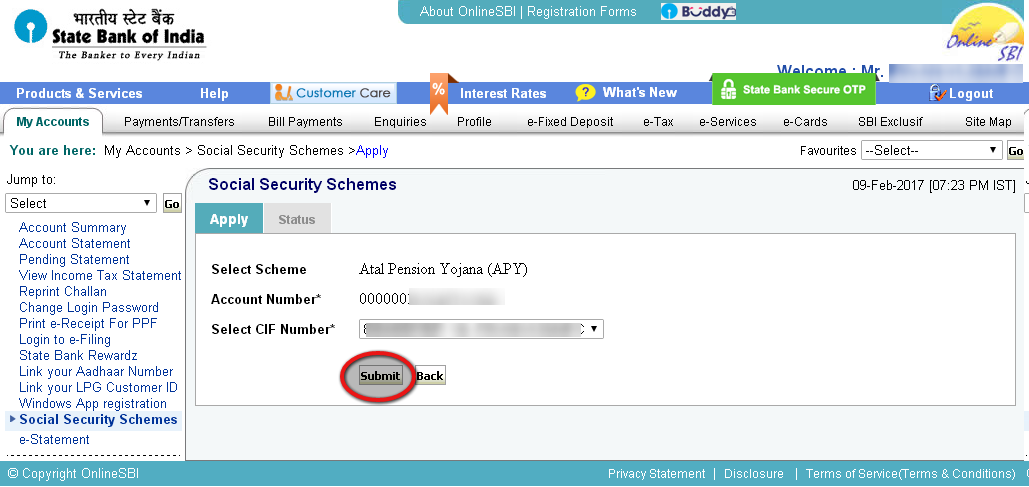 How to Open Atal Pension Yojana (APY) account online in SBI