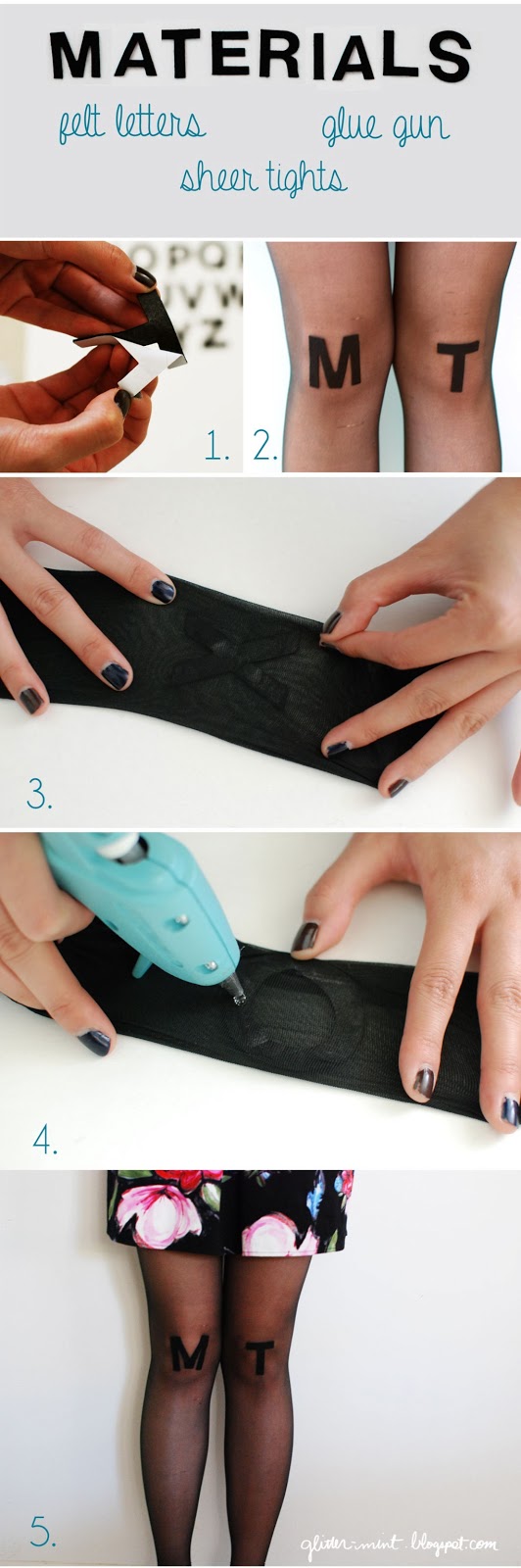 How to - Alphabet tights DIY - Fashionmylegs : The tights and hosiery blog