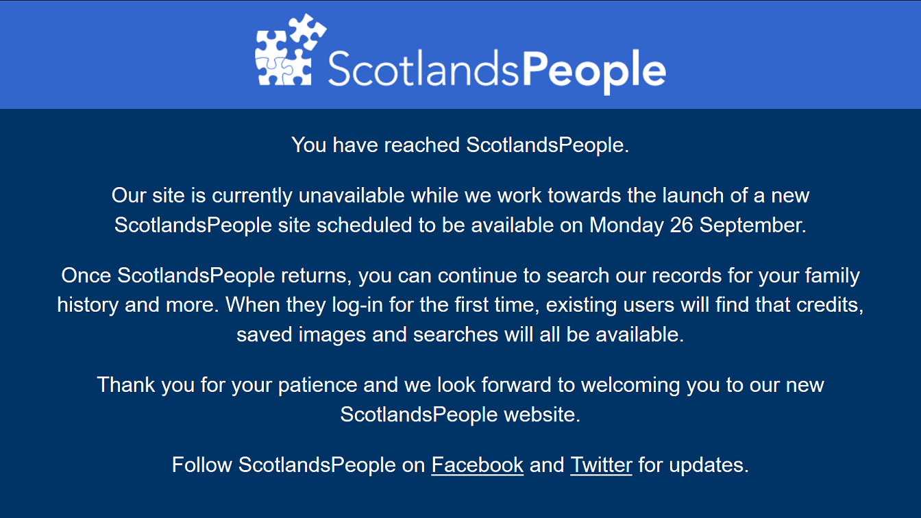 The GENES Blog: New ScotlandsPeople site launches Monday 26th Sept
