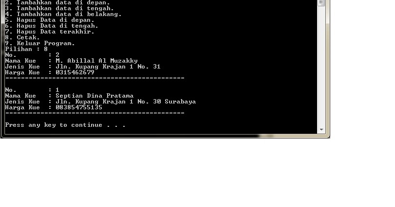 Membuat Struktur Data Karyawan Dengan Metode Linked List Menggunakan Bahasa Pemrograman C 