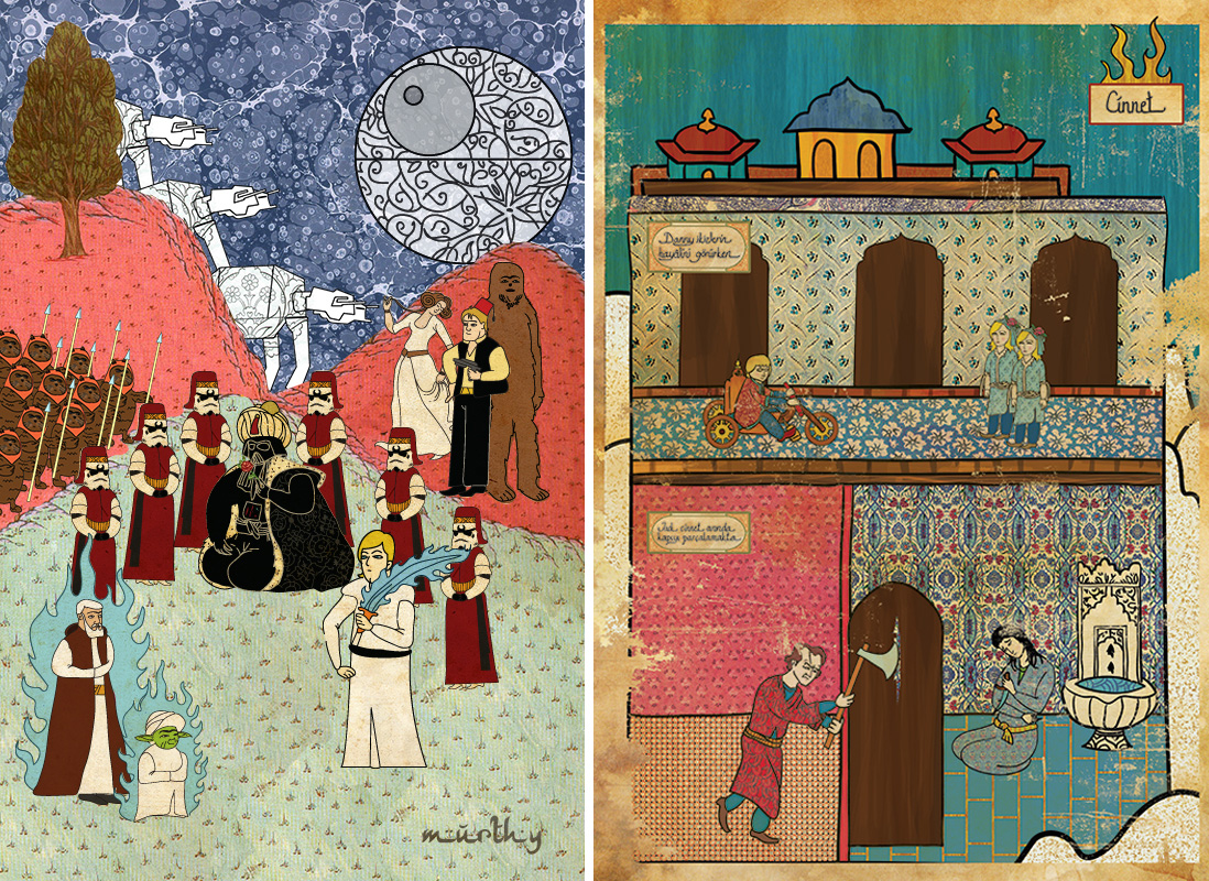 Pop Culture Passionistas: Hollywood Movies Done in Ottoman Miniatures