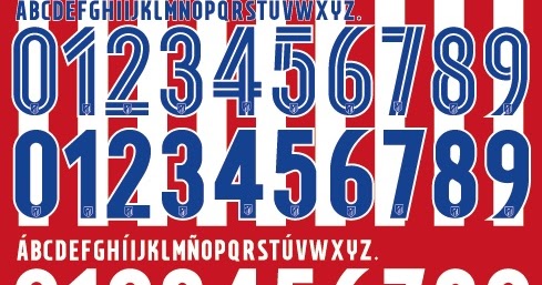 FONT FOOTBALL: Font Vector Atletico Madrid 2016 2017 kit