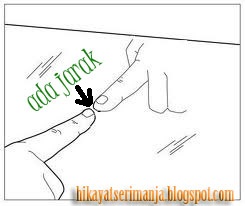 ini adalah cermin biasa apabila anda letakkan jari anda seperti