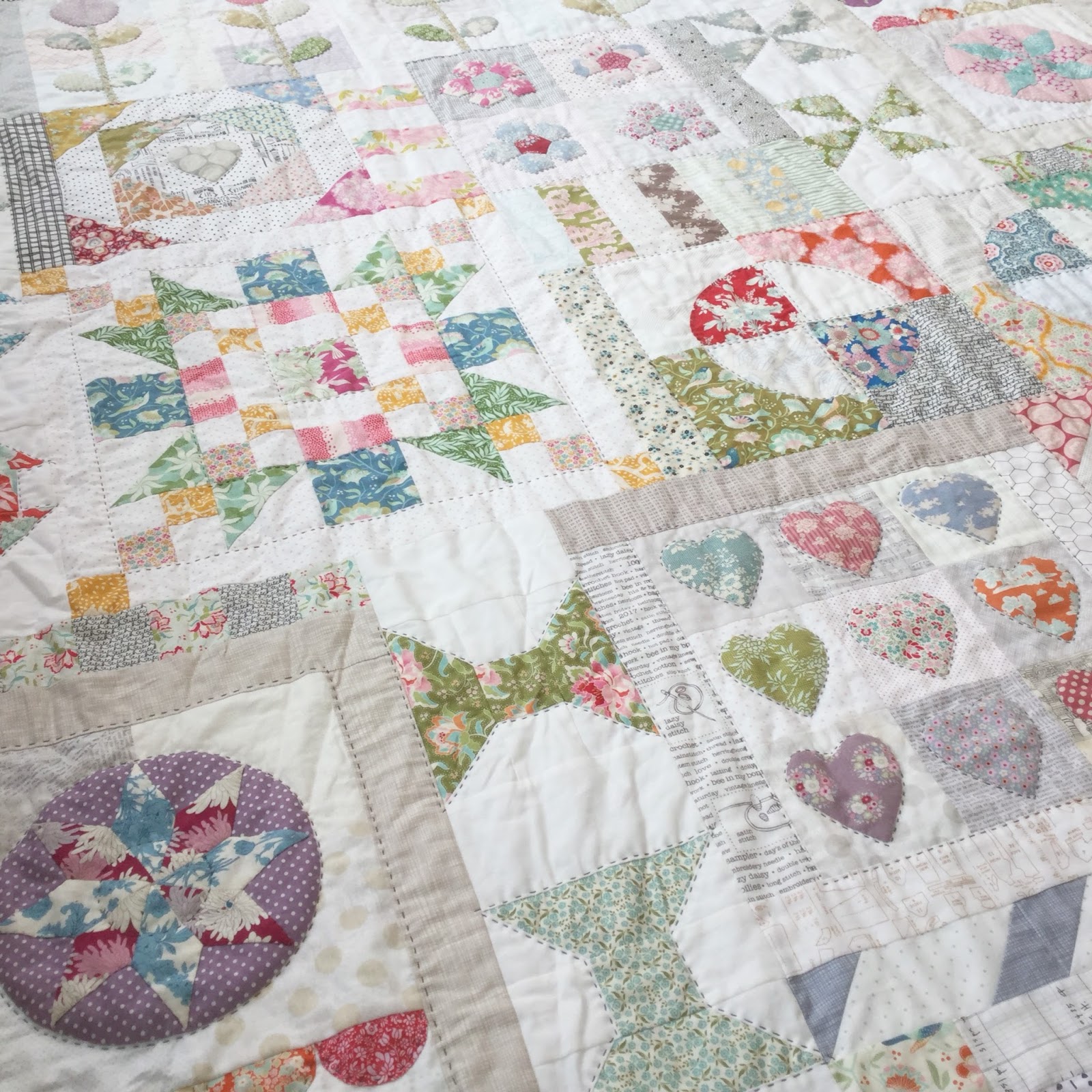 Fabric sample quilt in pastels Home & Living Quilts Blankets & Throws ...