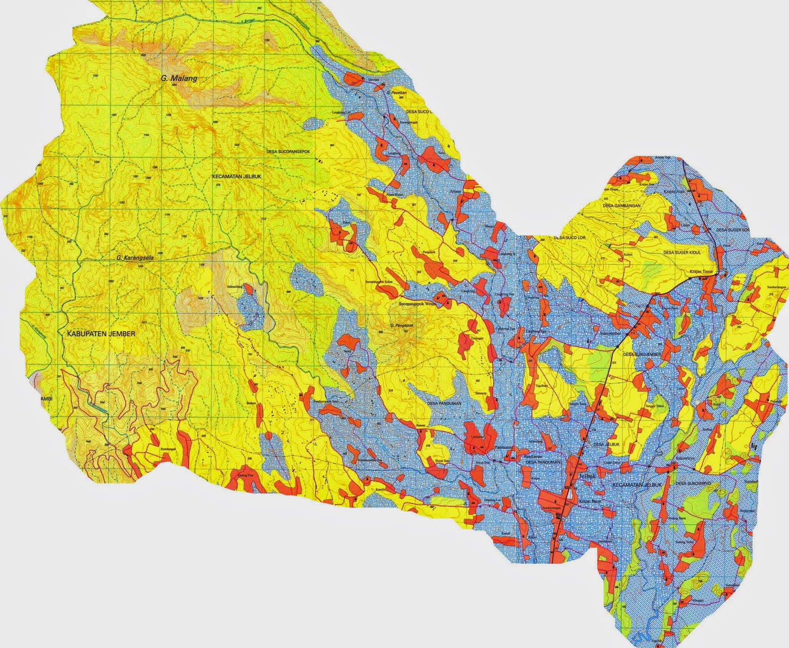 View Peta Kabupaten Jember Background