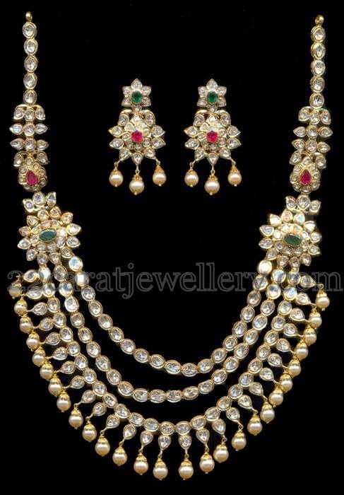 Polki Layers Long Chain - Jewellery Designs