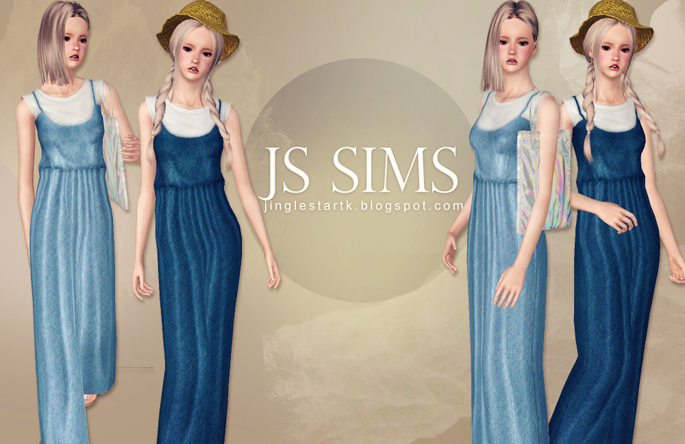 [JS SIMS 3] Casual Denim Long Dress－JS SIMS｜痞客邦