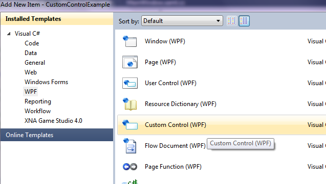 Dot Net Tricks Writing A Reusable Custom Control In Wpf