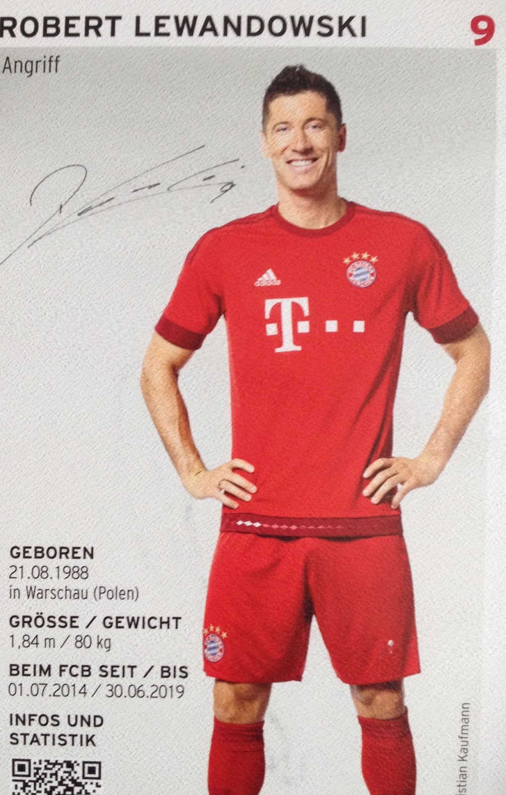 Autografy Darka: 15. Robert Lewandowski
