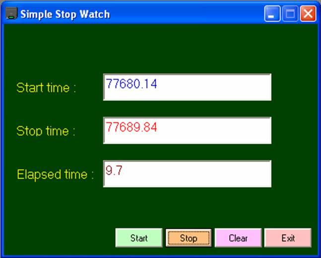 Simple Stop Watch Project