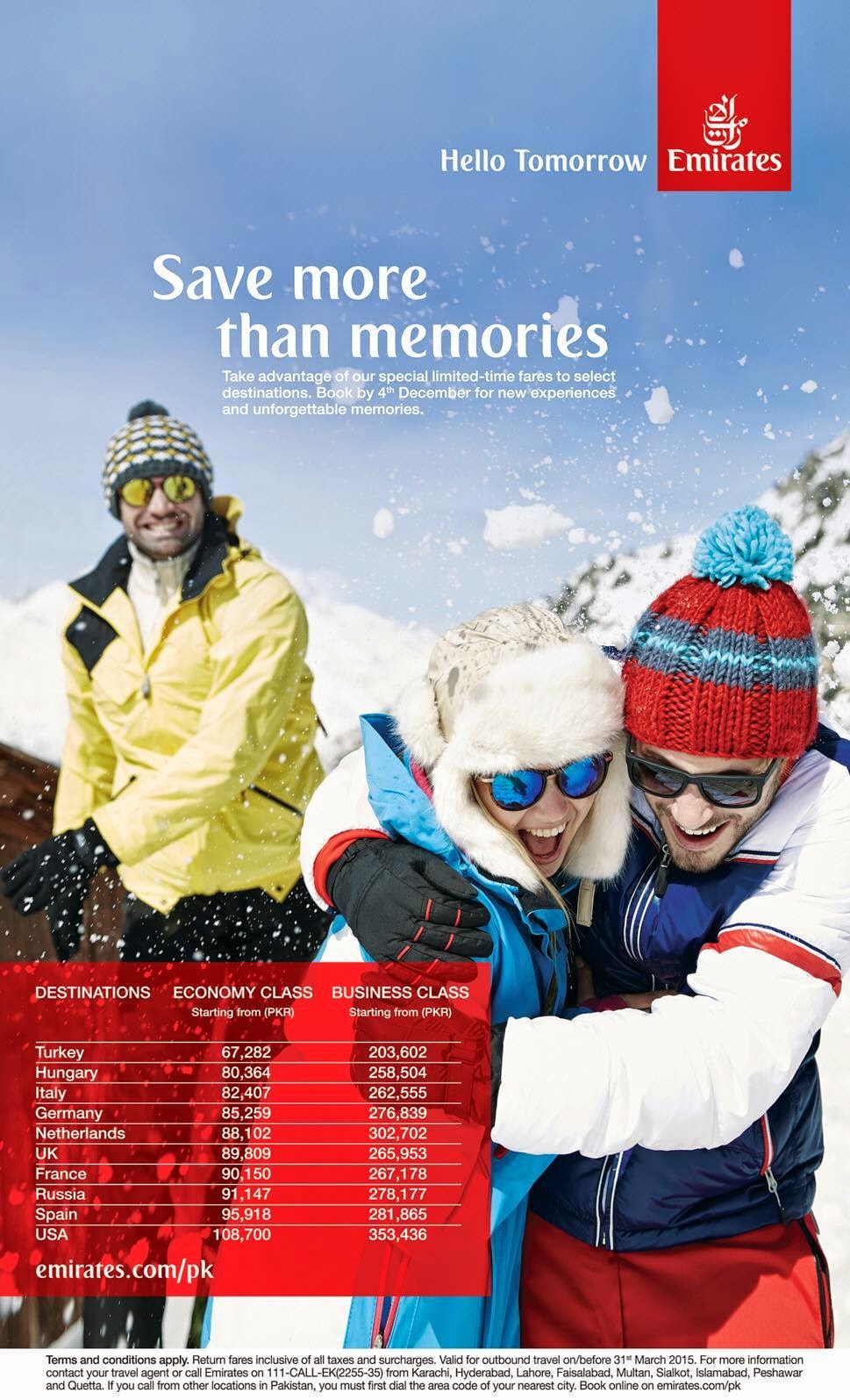 Daily Advertisement Links: Fly to your destination | Emirates Hello ...