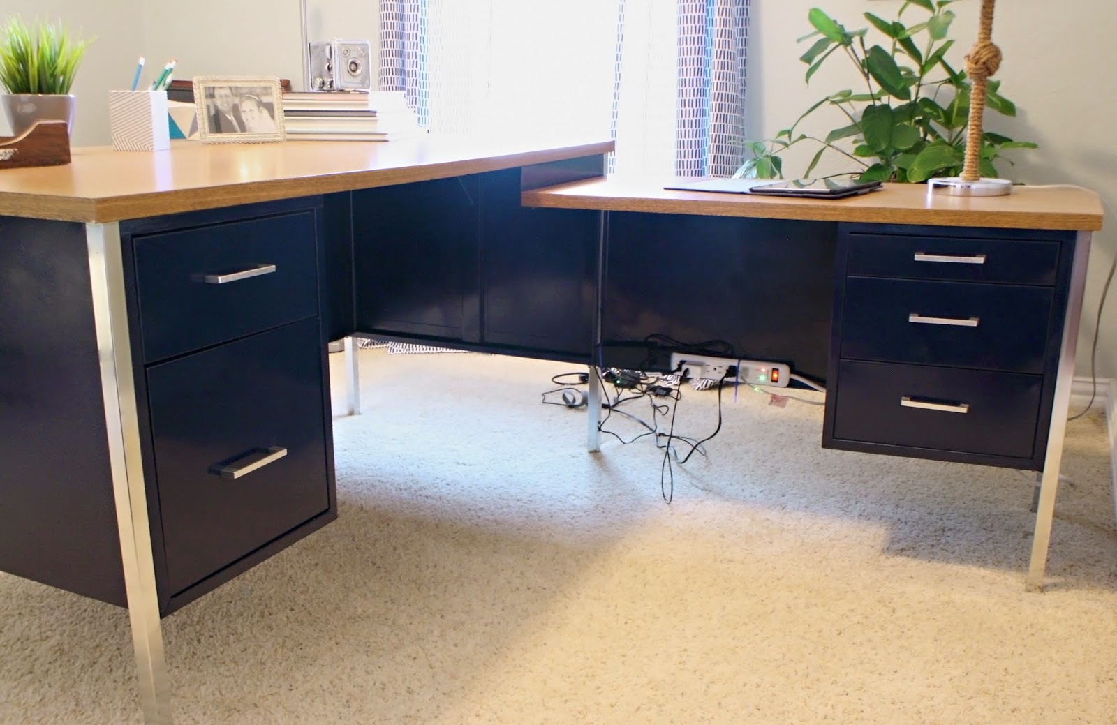 Mid Mod Inspirations: Mid Century Metal Desk Makeover