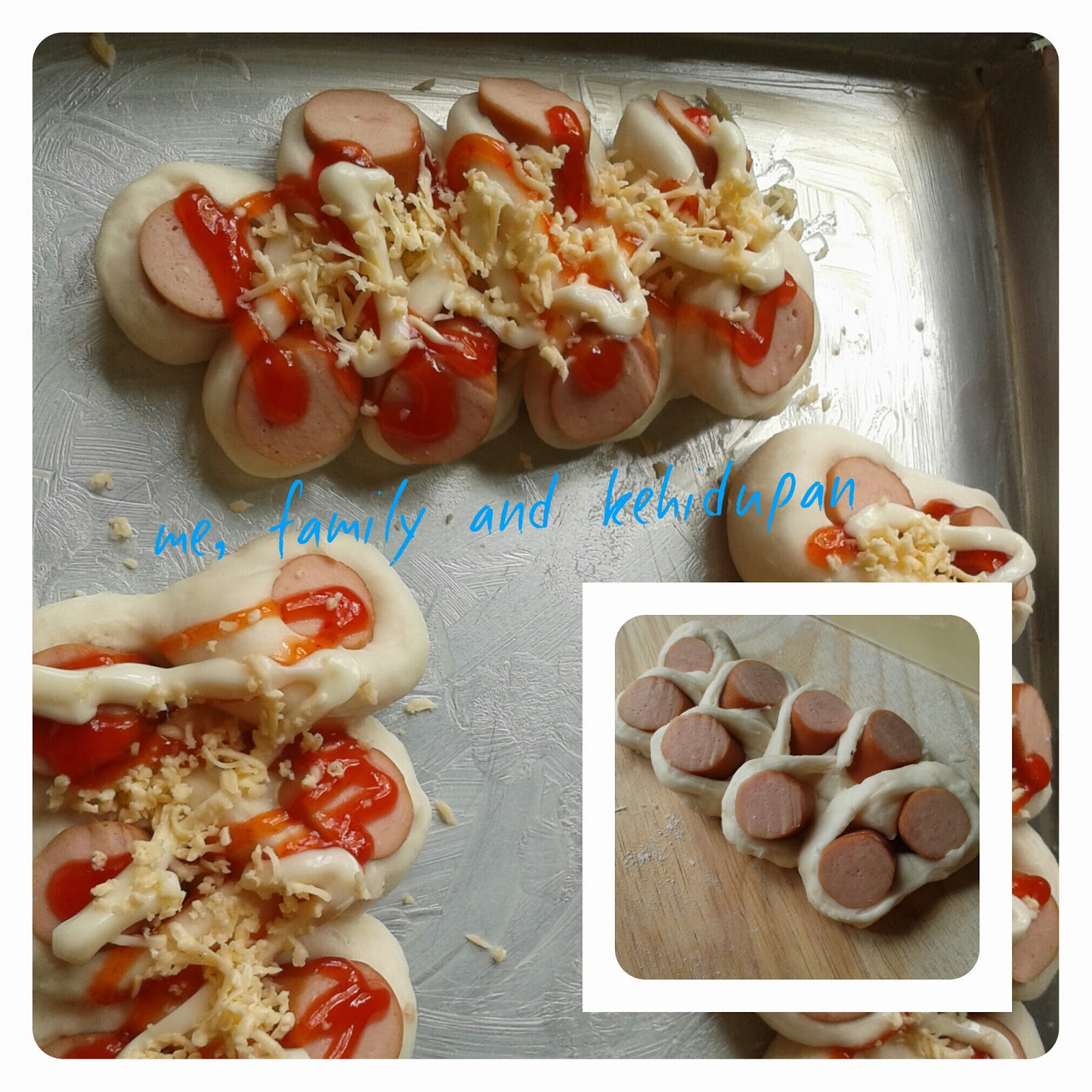 me,family and kehidupan: Roti Sosej Gulung & Pintal with cheese