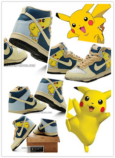 Tina: Nike Dunk Hightops Pikachu By Carliequeen Custom Sneakers