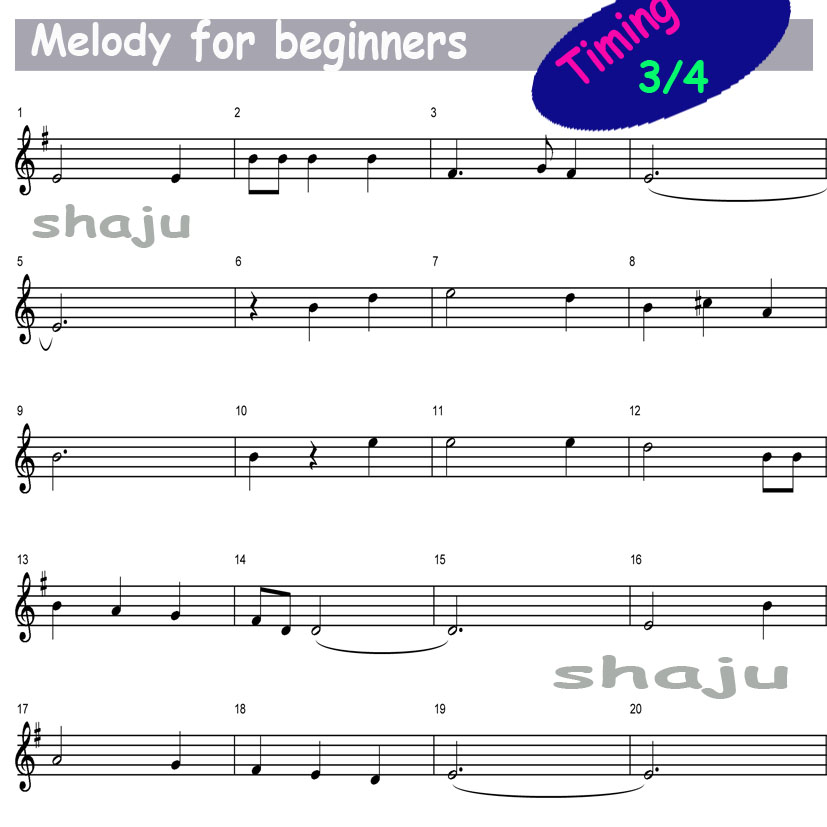 Shaju's Guitar Lessons: Melody for beginners.