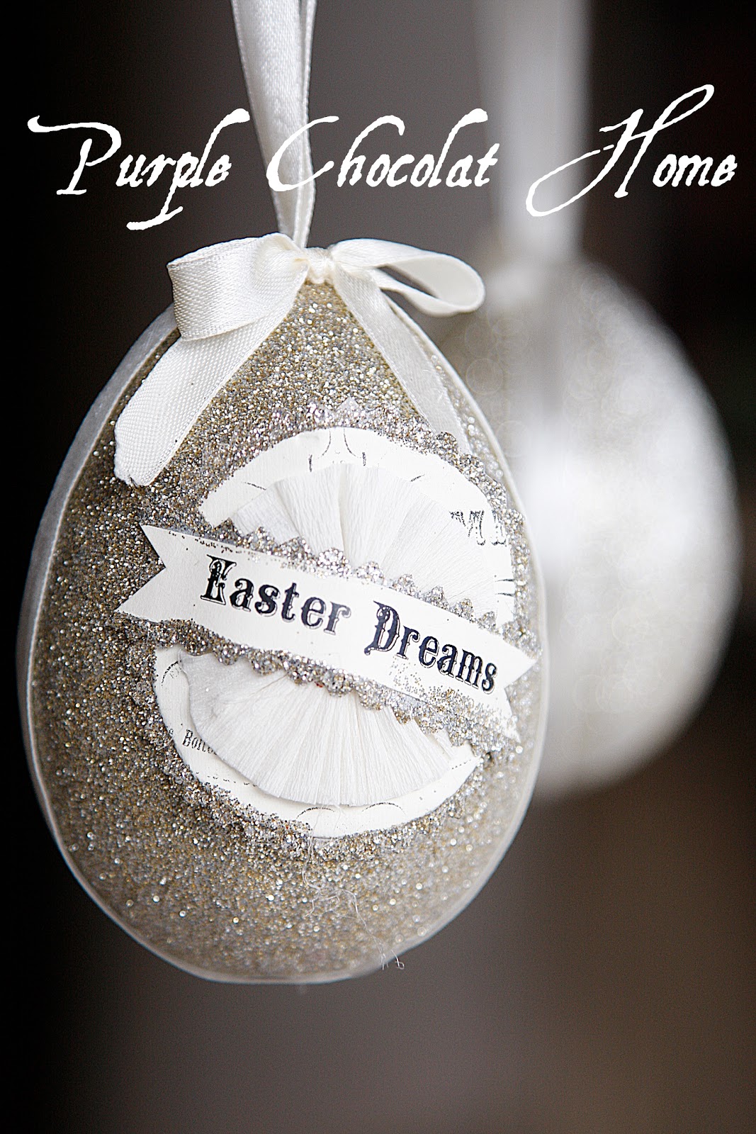 Glittery Easter Tablescape - Purple Chocolat Home