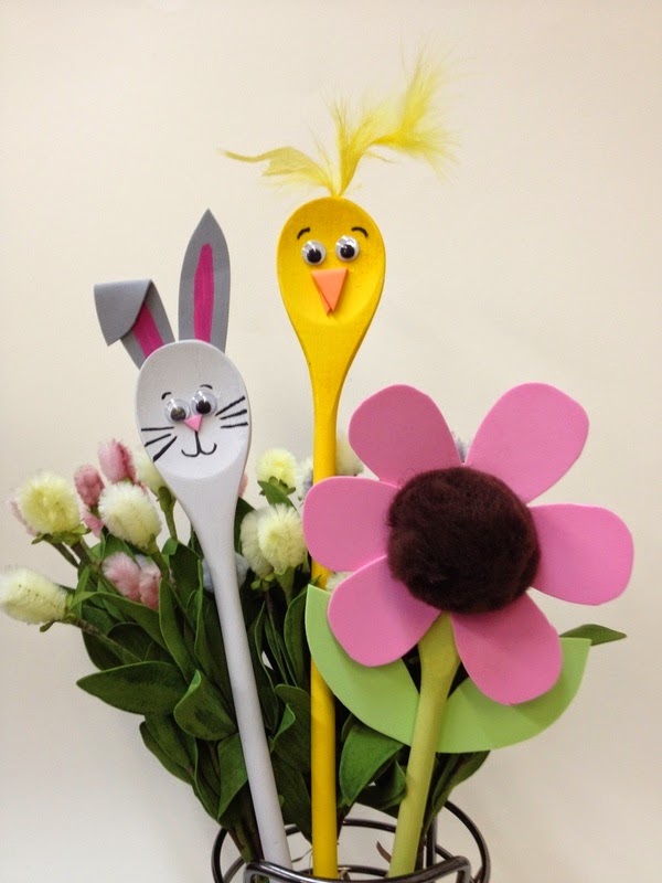 Easter Bunny Wooden Spoon Puppets | Munchkins and Mayhem