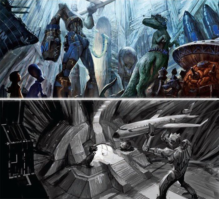 Living Lines Library: Megamind (2010) - Concept Art, Color Keys