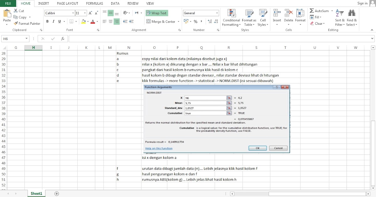 Irpan's blog: Rumus excel untuk mencari uji normalitas sampel dependen