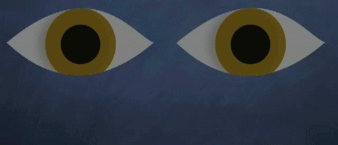 GIF que muestra la reacción de la pupila ante diferentes estímulos