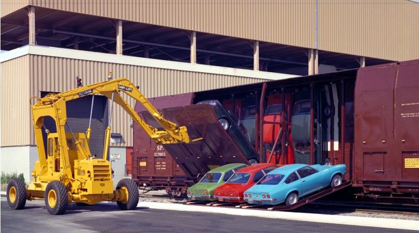 Just A Car Guy: Trains delivering cars in the early 70's, packed ...