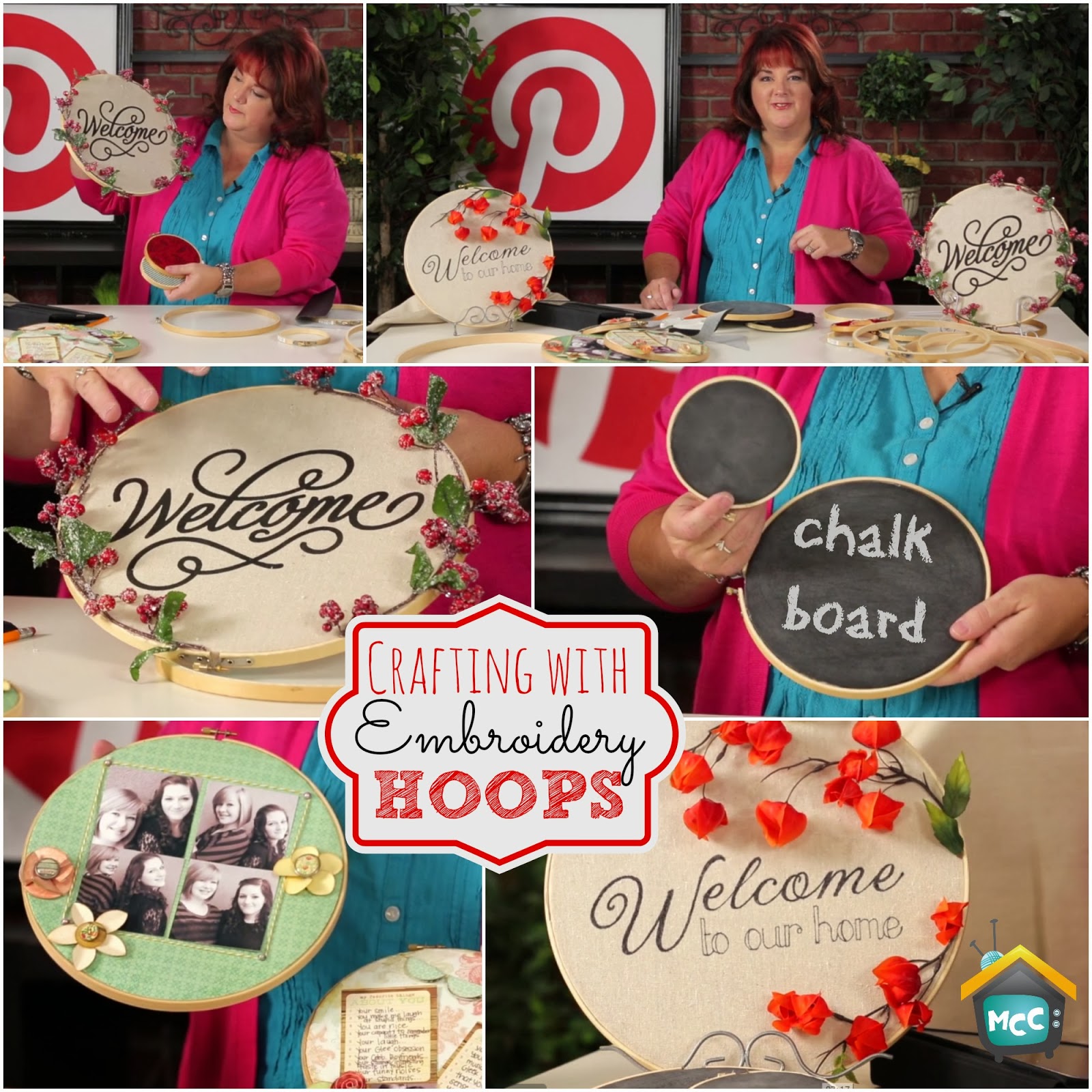 Allred Design Blog: Inspired by Pinterest: Crafting with Embroidery Hoops