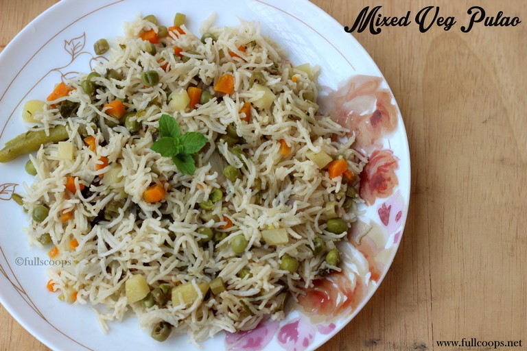 Mixed Vegetable Pulao ~ Full Scoops - A food blog with easy,simple ...