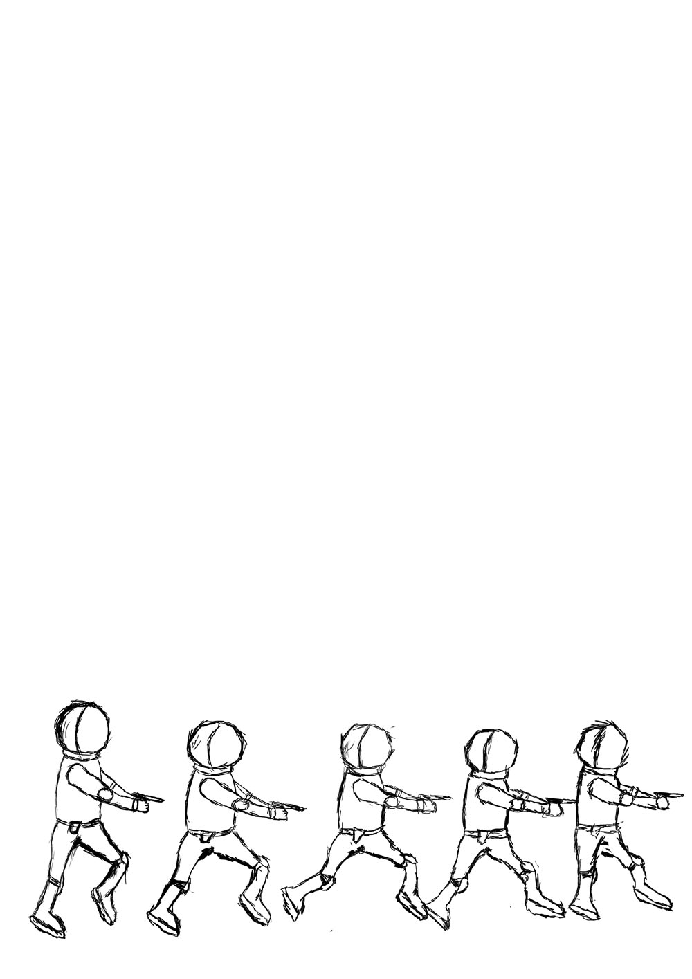 Ian Gofford Bmet games: Astronaut sprite sheet.