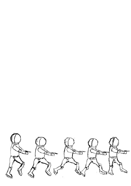 Ian Gofford Bmet games: Astronaut sprite sheet.