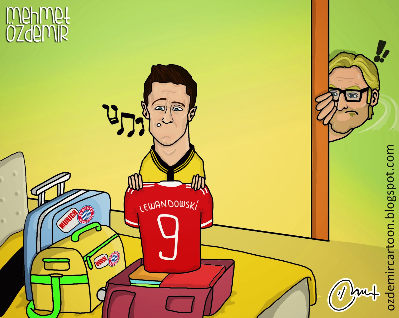 Mehmet Ozdemir | Football Cartoon: Lewandowski reached aim...