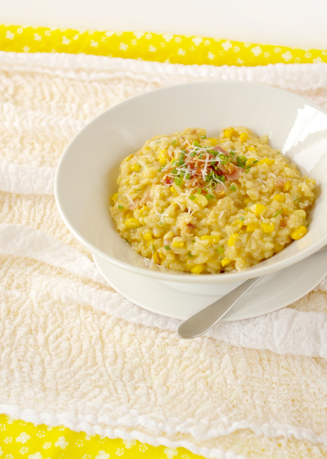 These Peas are Hollow: Sweet Corn Risotto