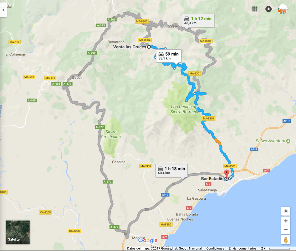 Los Pinsapos - Senderismo y Naturaleza: Recorrido lineal desde ...