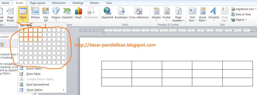 Cara Mudah Membuat Tabel di Word