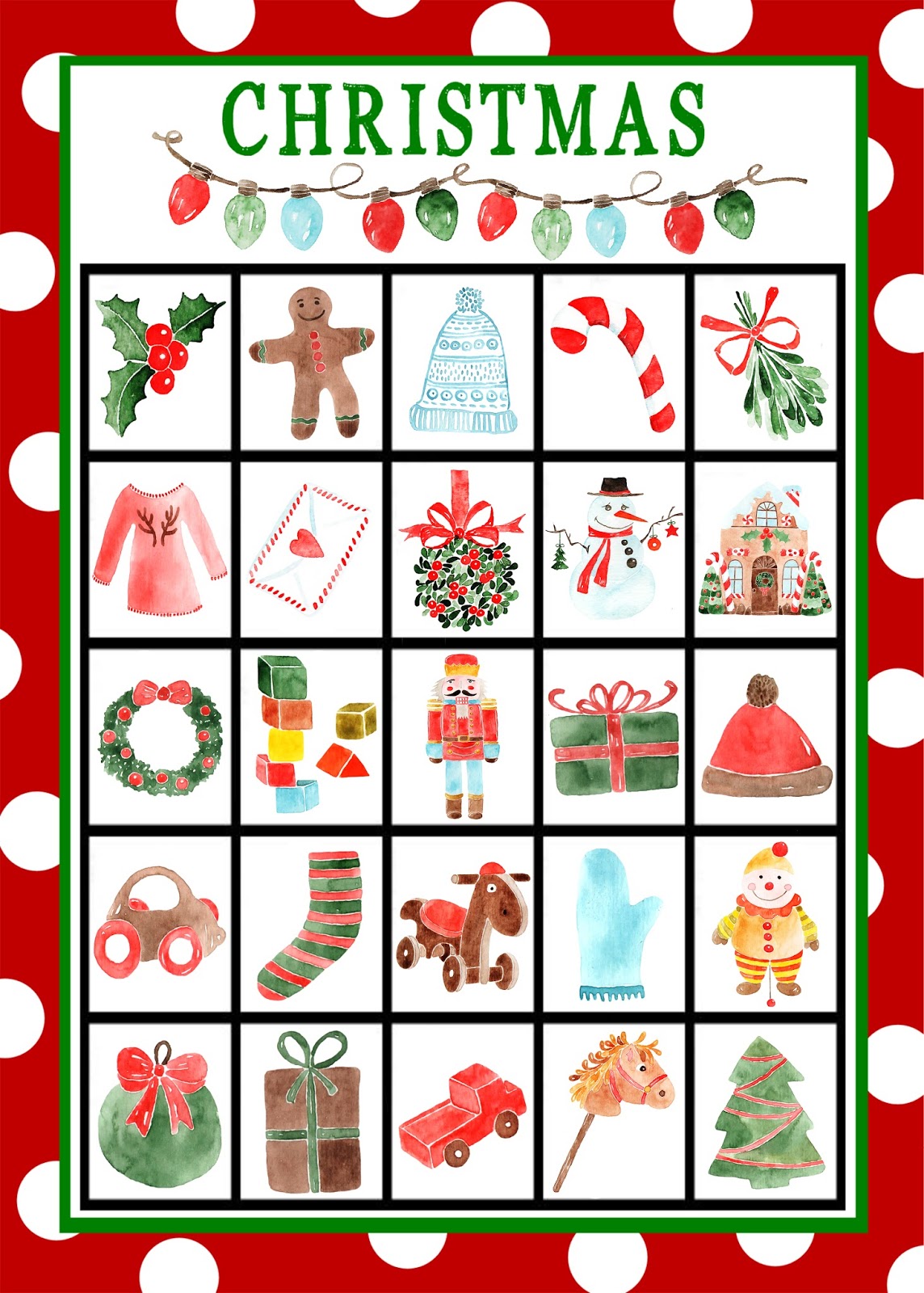 EasyPrintPD: Free Christmas Printable Bingo Lotto