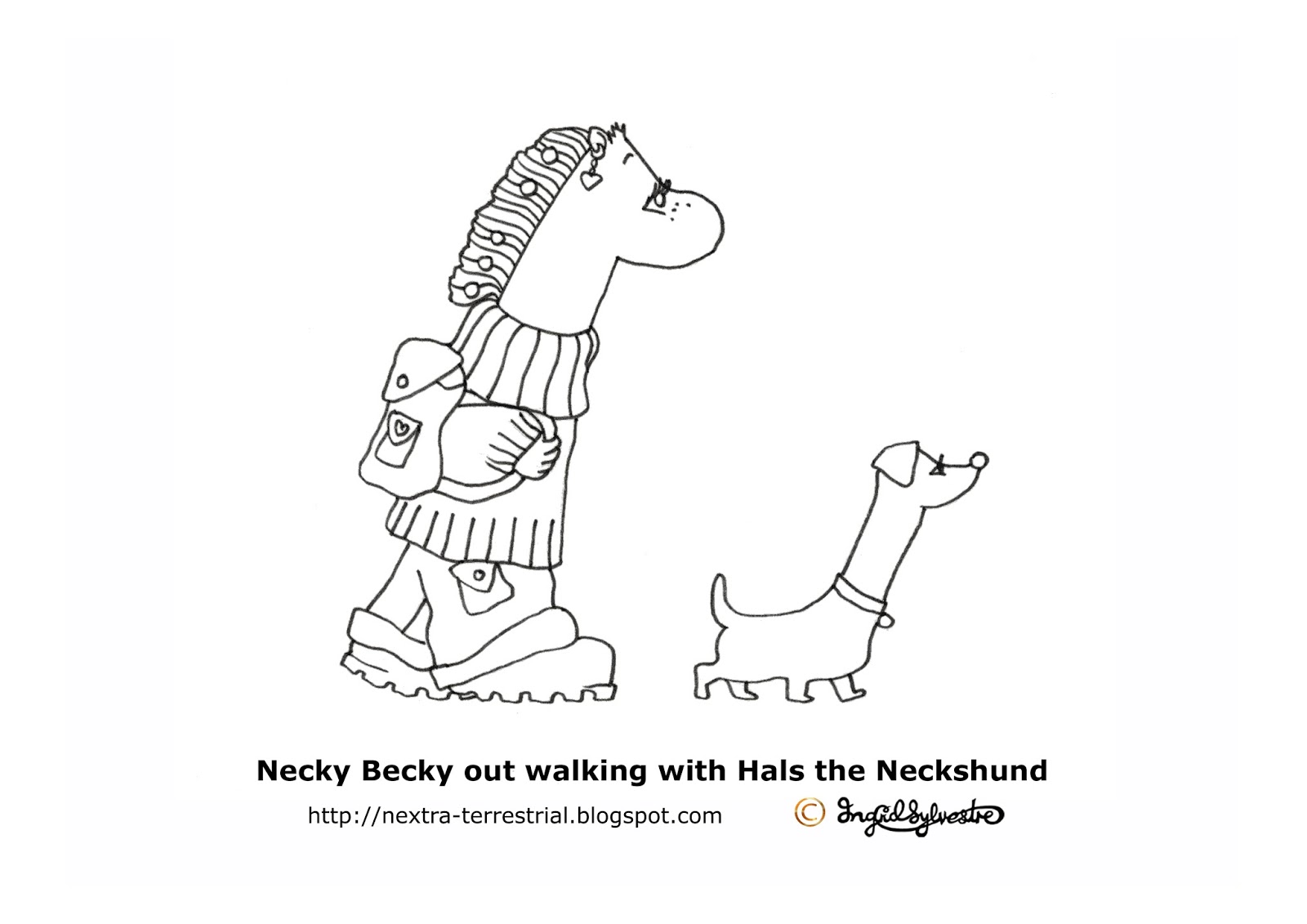 Nextra-terrestrial Giraffe: Necky Becky Visits Mountain Warehouse!