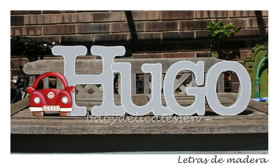 BABY DELICATESSEN LETRAS DE MADERA: LETRAS EN MADERA PARA HUGO
