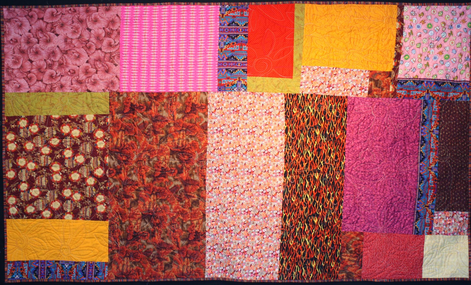 Living and Dyeing Under the Big Sky: Scrappy Back for the Warm Colors ...