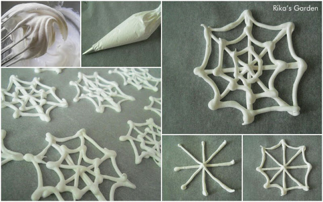 Rika's Garden: Meringhe Ragnatela e Origami per Halloween♪