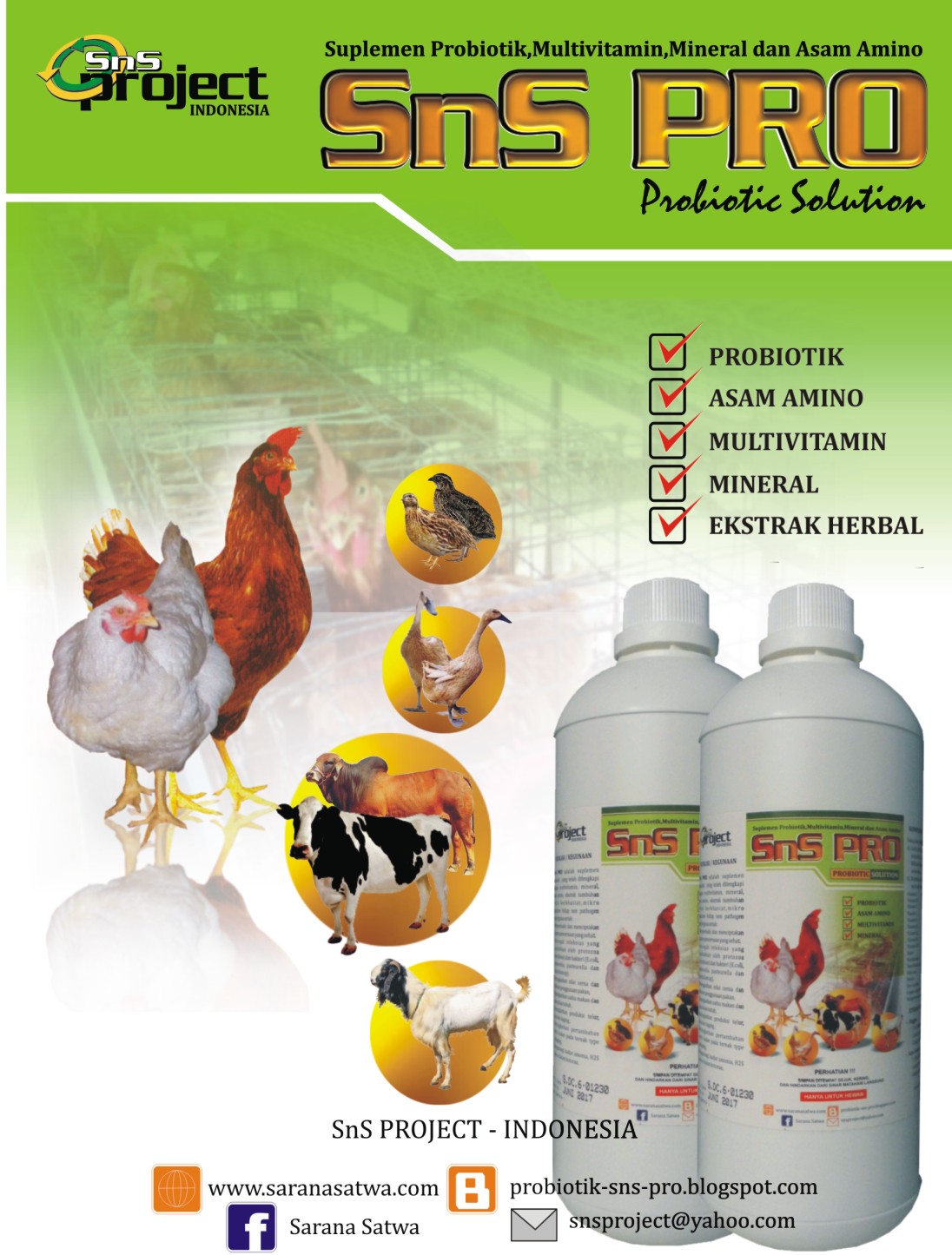 SnS PRO probiotik solution: SnS PRO, Probiotic solution