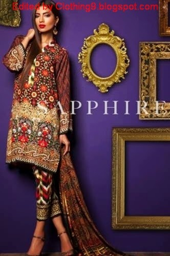 Sapphire Silk Pret Collection 2015 - Khadijah Shah's 3-Piece Silk ...