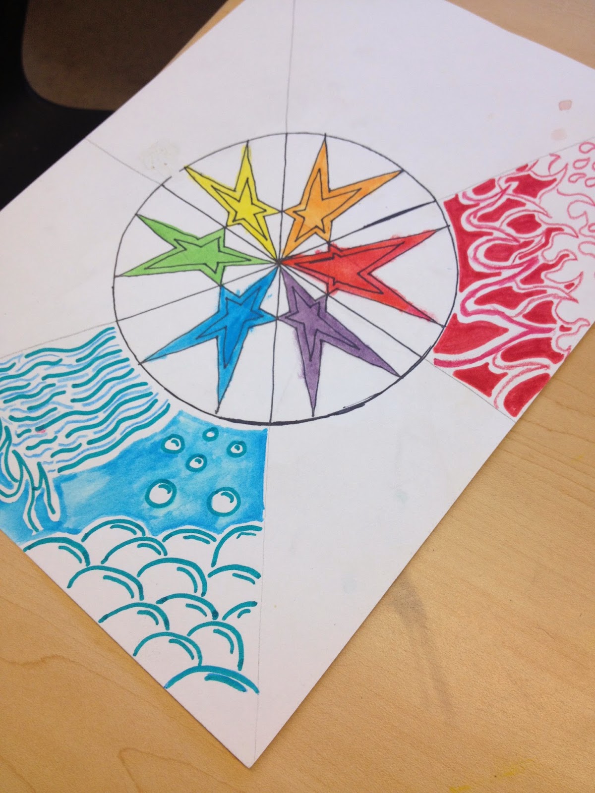 come to the Art side: Monday Mayhem: Radial Symmetry Color Wheel!