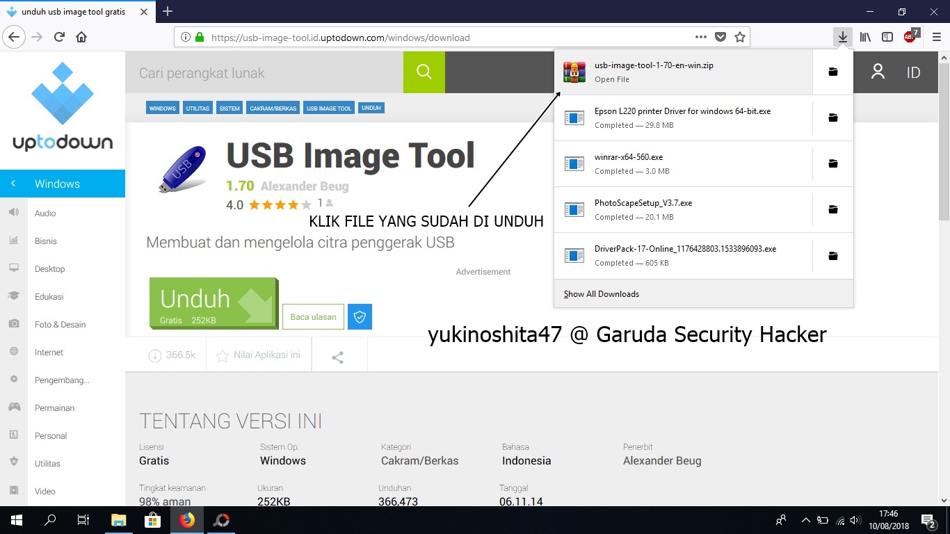 Backup USB Bootable Menggunakan USB Image Tool