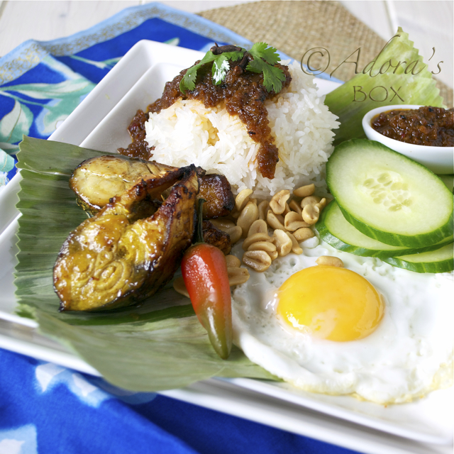Adora's Box: NASI LEMAK (TAMARIND FISH AND COCONUT RICE)