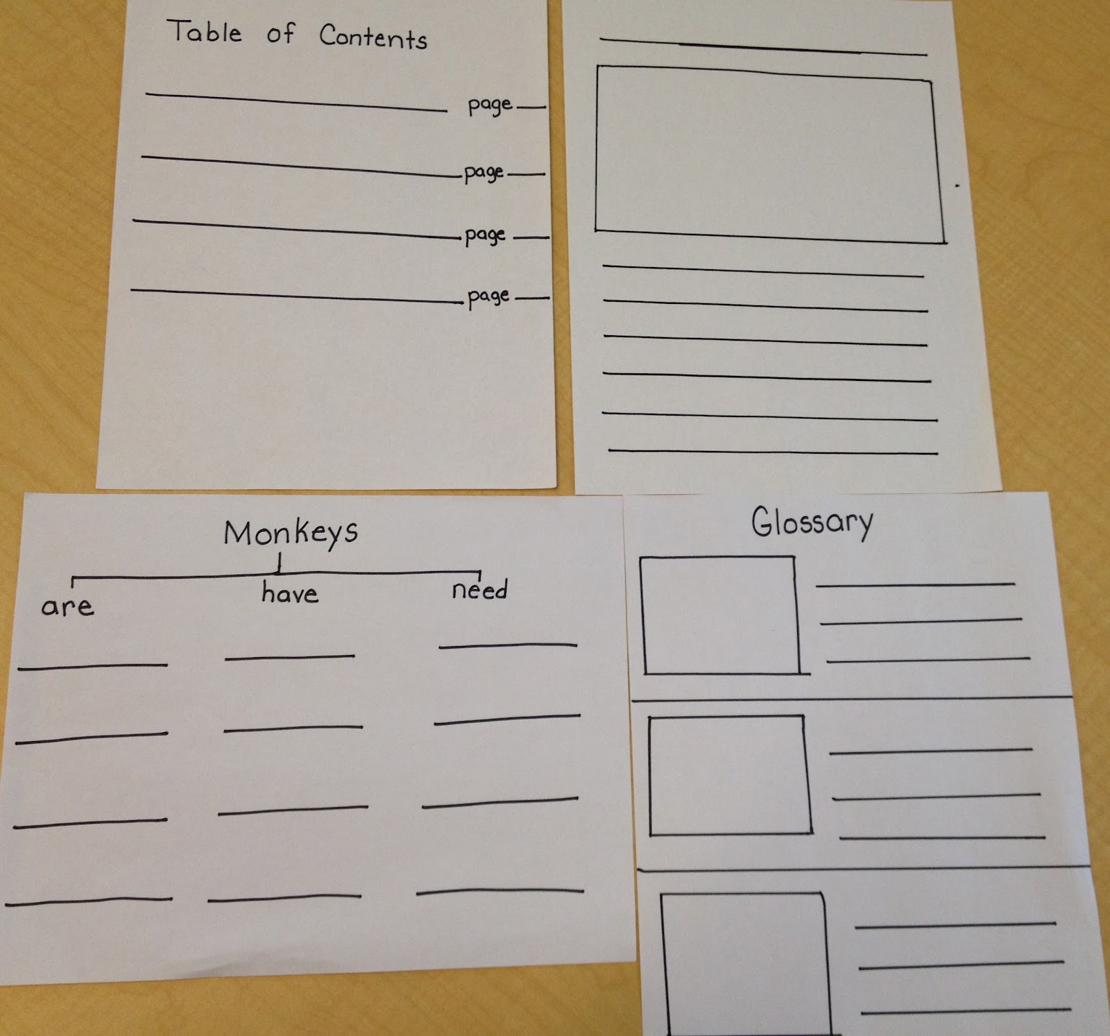 My First Grade Backpack: Monkey Reports