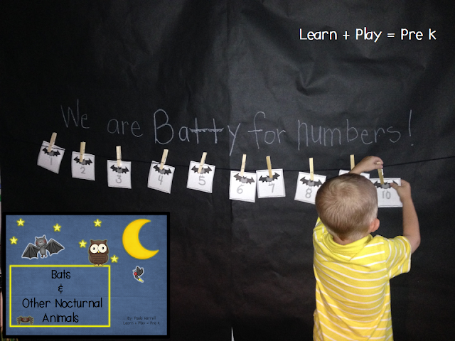 Learn + Play = Pre K: Going Batty and a FREEBIE!